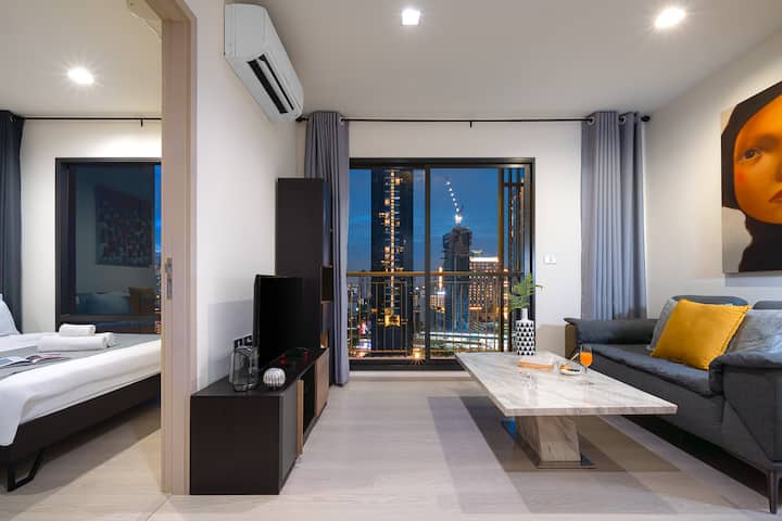 5minbts/pool&gym/fullkitchen/washer/cityview/nflix - Bangkok