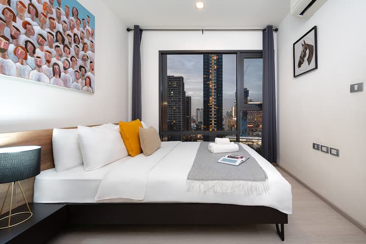 5minbts/7eleven/cityview/fullkitchen/washer/gym - Bangkok