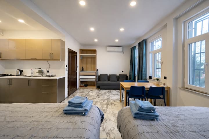 Premium Studio · 2 King Beds · Kitchen - Osmanbey