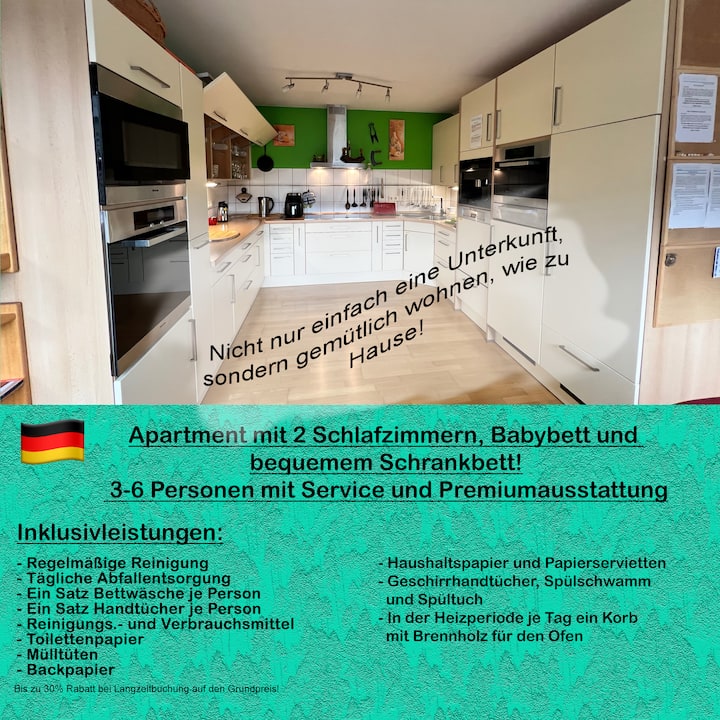 Premium Apartment 3-6 Personen Mit Service - Nortorf
