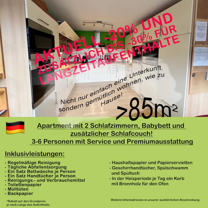 Premium Apartment 3-6 Personen Mit Service - Neumünster