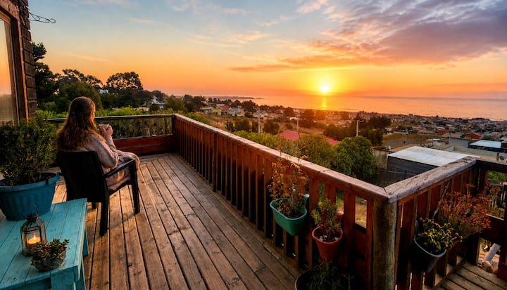 Casa Con Vista Al Mar + Terraza Y Patio | Descanso - Pichilemu