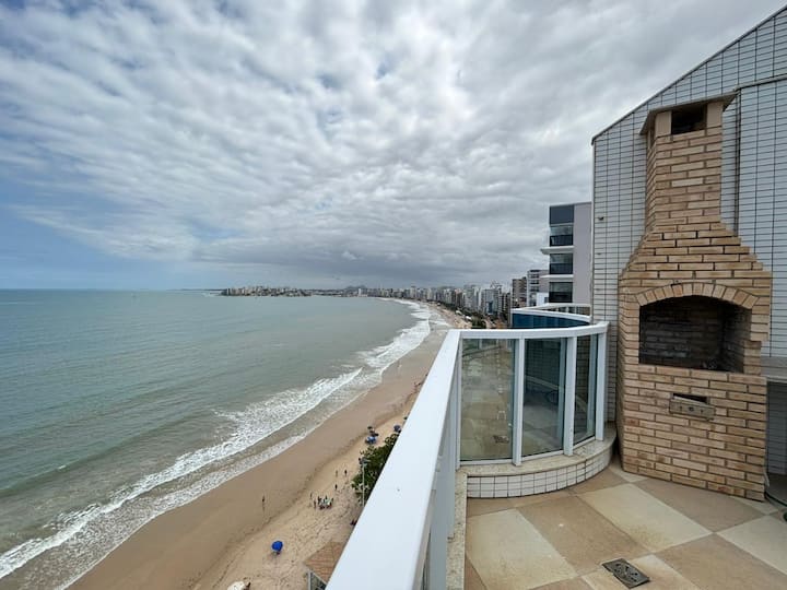 Cobertura Duplex Frente Ao Mar Com Churrasqueira - Guarapari
