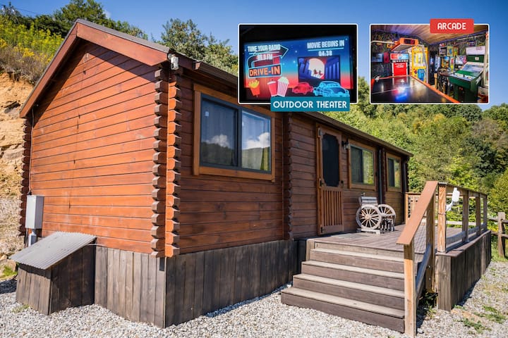 The Overlook Hillside Cabin - Arcade & Theater - Grayson Highlands State Park, Mouth of Wilson