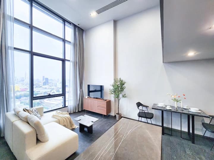 暹罗区域豪华高层景观/Bts步行可达/朱拉美食街/百丽宫/四面佛 - Bangkok