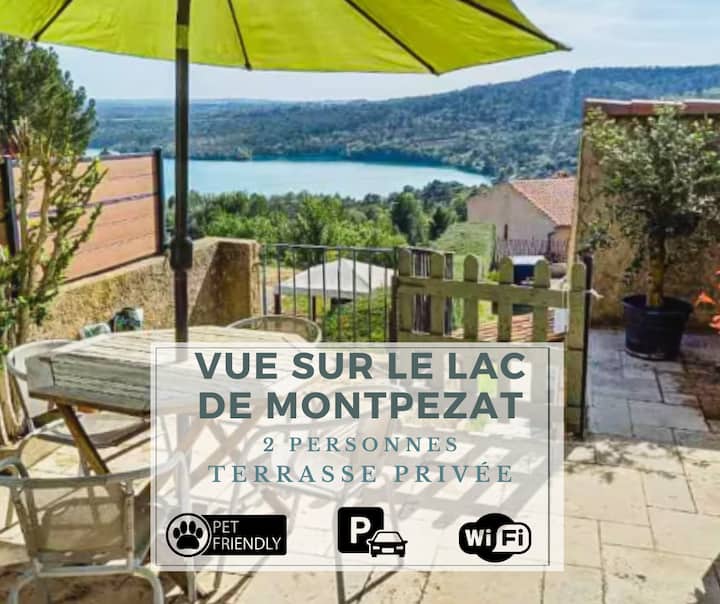 Studio Vue Lac à Montpezat - Quinson
