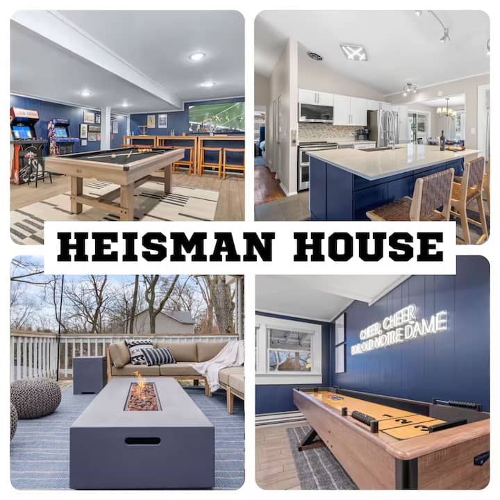 3 Mins To Nd | Game Room | Fire Pit | Sleeps 16 - Mishawaka, IN