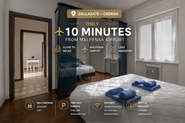 10 Min From Mxp Airport - Free Parking And Netflix - Aéroport de Milan Malpensa (MXP)