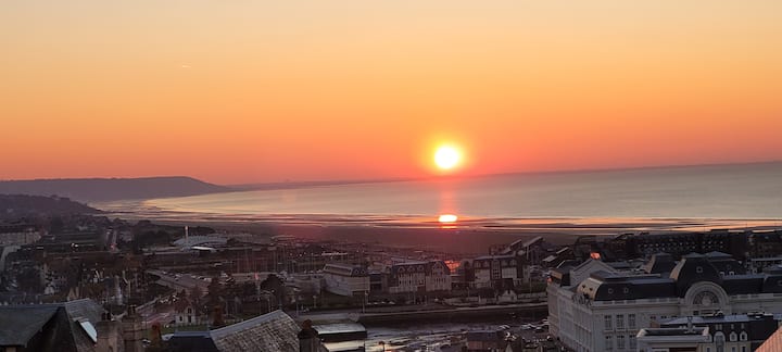 Chambre Vue Mer, Terrasse Privée Et Piscine Ext. - Trouville-sur-Mer