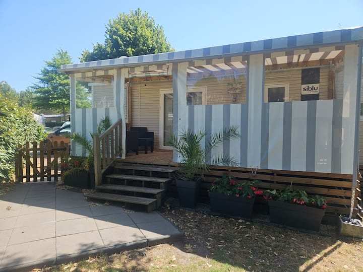 Mobil-home 3 Chambres Camping La Réserve Gastes - Gastes