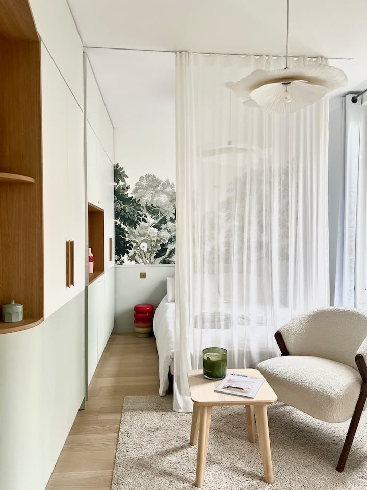 Studio Ouvert Sur Jardin, Design, Calme & Lumineux - Saint-Ouen