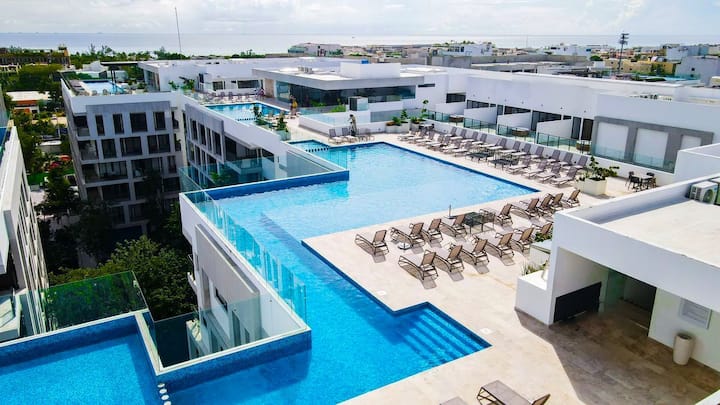 Great Location, Amazing Rooftop With Ocean View - Riviera Maya