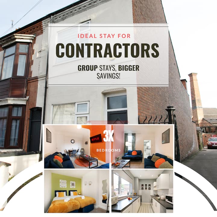 Spacious 3br House | Lastmin Special | Parking | - Leicester