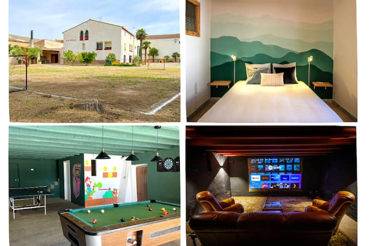 Masia El Carlos Private Pool•cinema•ac•game Room - Balaguer