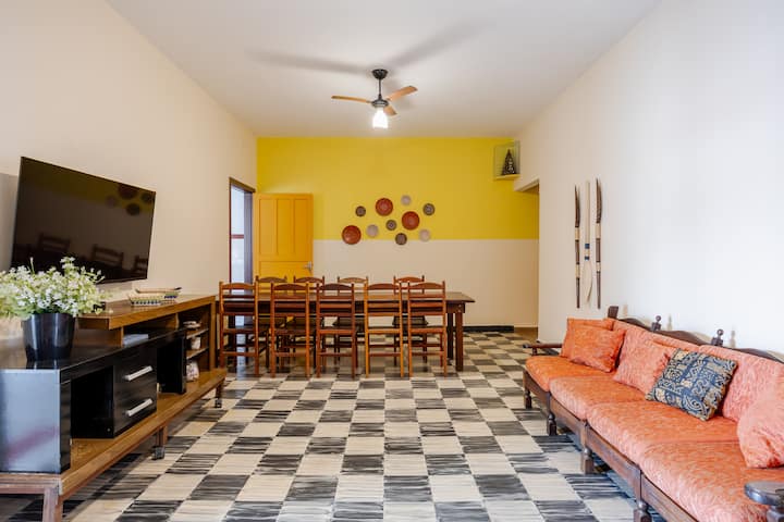 House For 17 Guests | 150 M From The Beach | Barbecue Area - Ubatuba