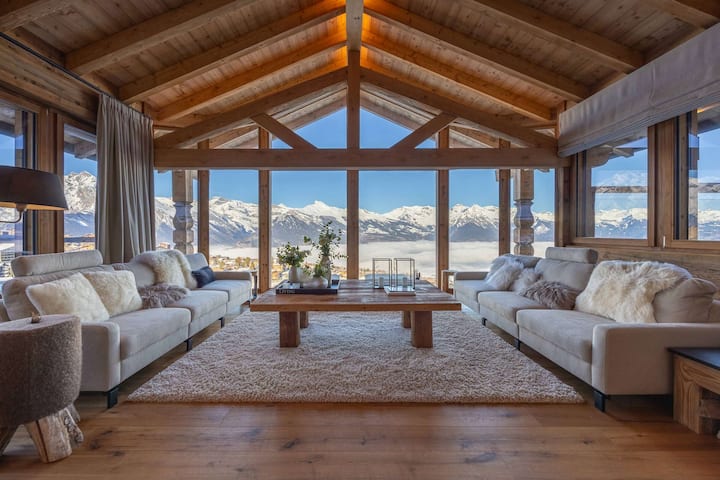 Somptueux Chalet Avec Vue Imprenable Pour 11 Pers. - Nendaz