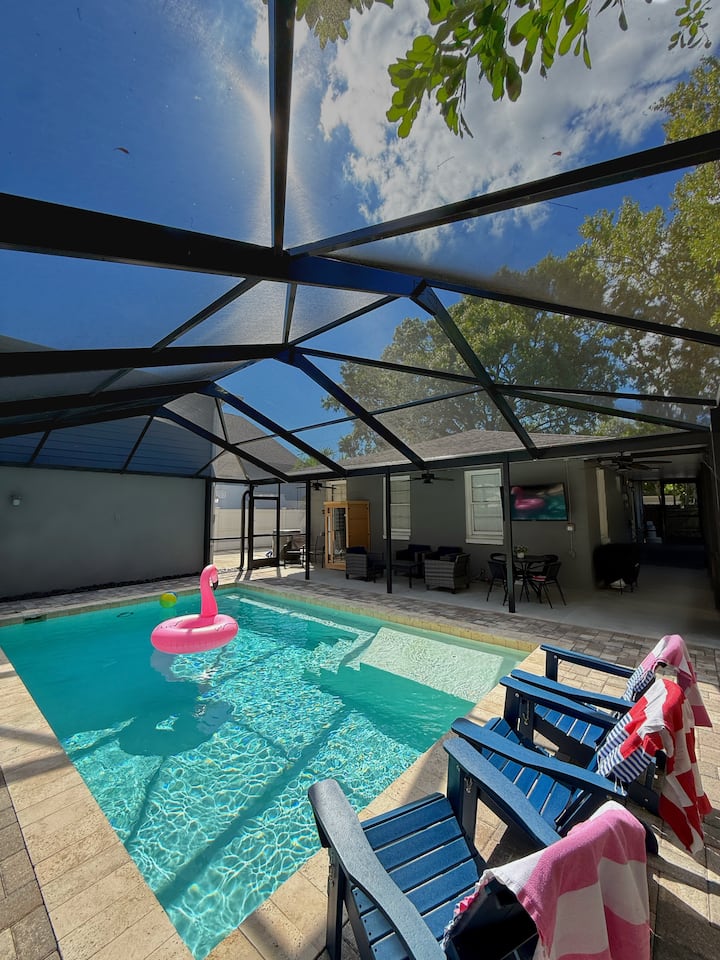 Private Pool With Main/guest House And Sauna - Aéroport de Tampa (TPA)