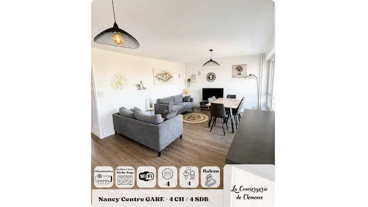 Nancy Centre Gare  4 Chambres - 4 Salle De Bain - Nancy