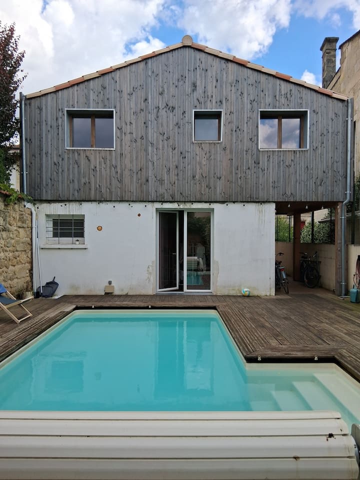 Maison Ensoleillée Avec Piscine Quartier Calme - Bordeaux