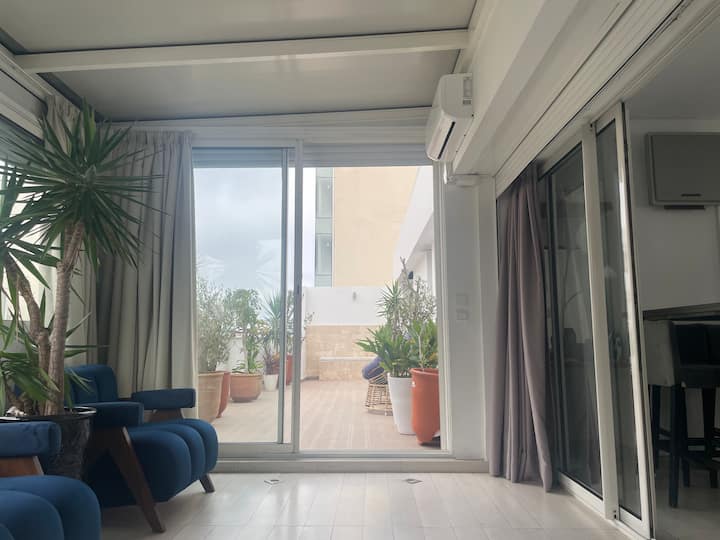 Central, Terrasse, Confortable - Bleue Résidence - Casablanca, Maroc
