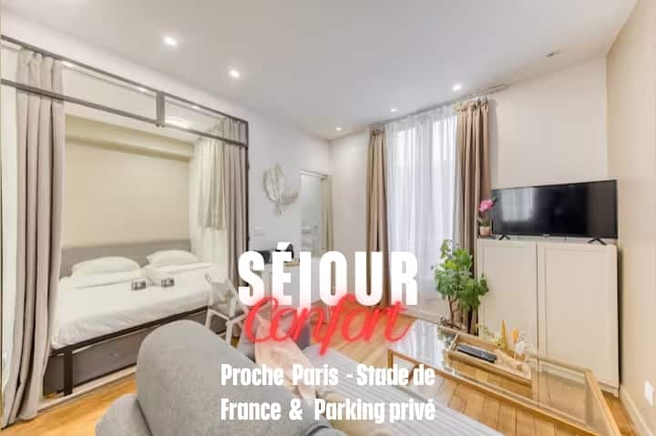 13mn De Paris Centre - Parking Gratuit - Porte de Bagnolet