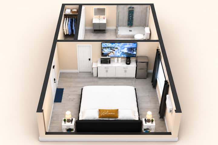 Chic Central Studio With Luxe Hydroshower And King - West Palm Beach, FL