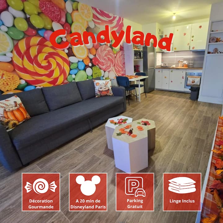 Candyland /Appart Acidulé /20min Disney /Famille - ibis Styles Meaux Centre