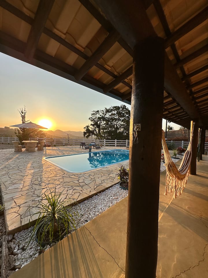 Casa Aconchego Da Serra Com Piscina Climatizada - Socorro