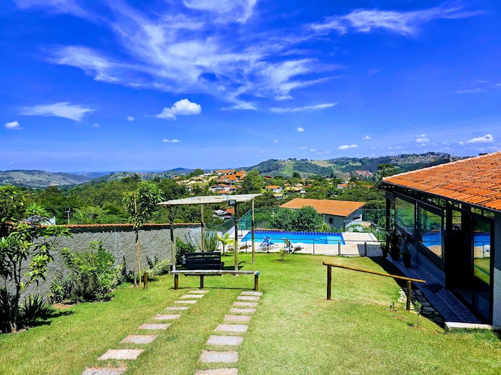Chácara Com Vista Privilegiada E Piscina Aquecida - Serra Negra