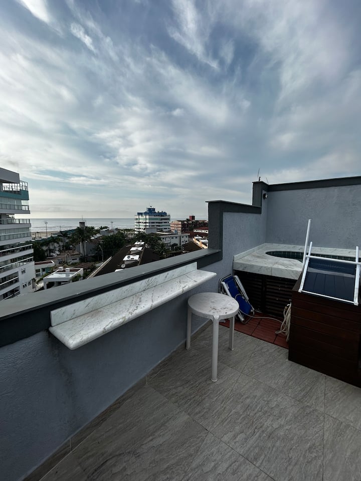 Cobertura Dúplex, Com Piscina, Vista Para O Mar. - Bertioga