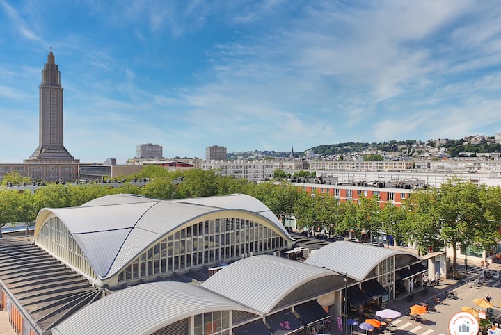 Le Loft Perret - Vue Centre Ville Et Volcan - Plage du Havre