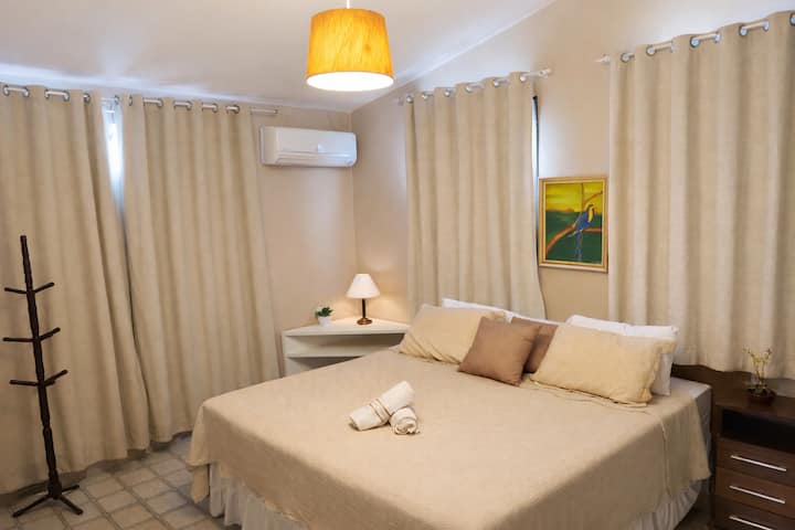 Melhor Localização | Ar Cond + Cama King - Natal