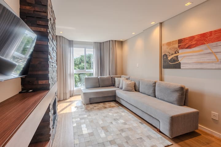 Flat Premium Serraclass C/vista | Piscina+lareira - Canela