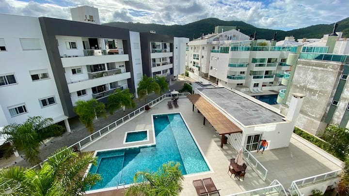 Apto 2q Vista Piscina Nas Gaivotas 230m Da Praia - Florianópolis