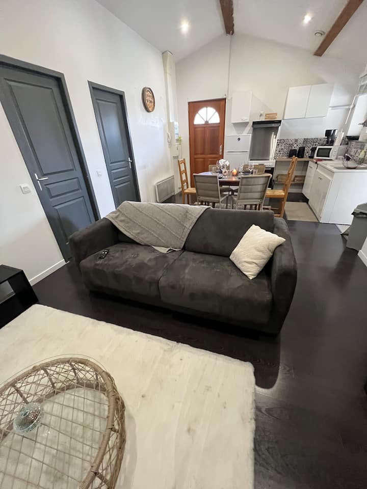 Grand T3  Balcon à La Roche-de-glun 7 Voyageurs - Jardin Zen d'Erik Borja