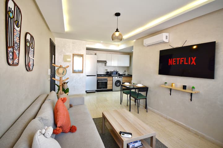 Bohemian Cosy Flat (Fast Wifi, Neflix , Nespresso) - Marrakech