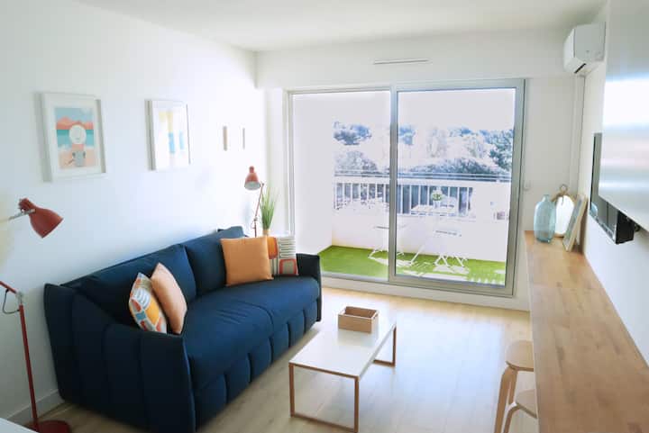 Studio Dernier éTage Vue Mer/clim & Wifi - Var