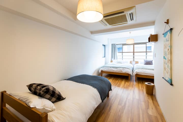 2 Min To Station | Entire 2–3f For Up To 7 Guests - Fukuoka