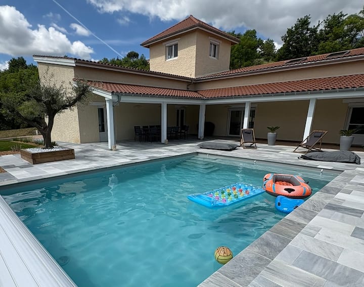 Villa Ambre/piscine - Pétanque - Jeux/14 Pers - Beaujolais
