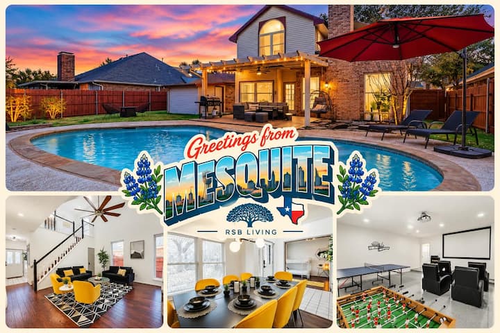 Glamorous 4br/2.5b Home With Pool, Game Room & Fir - Mesquite, TX