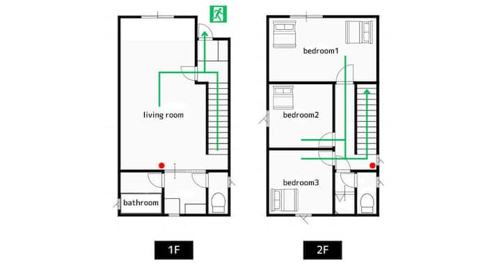 [Detached House Near Hakata] Ecru 住吉 Logement 1 - Fukuoka