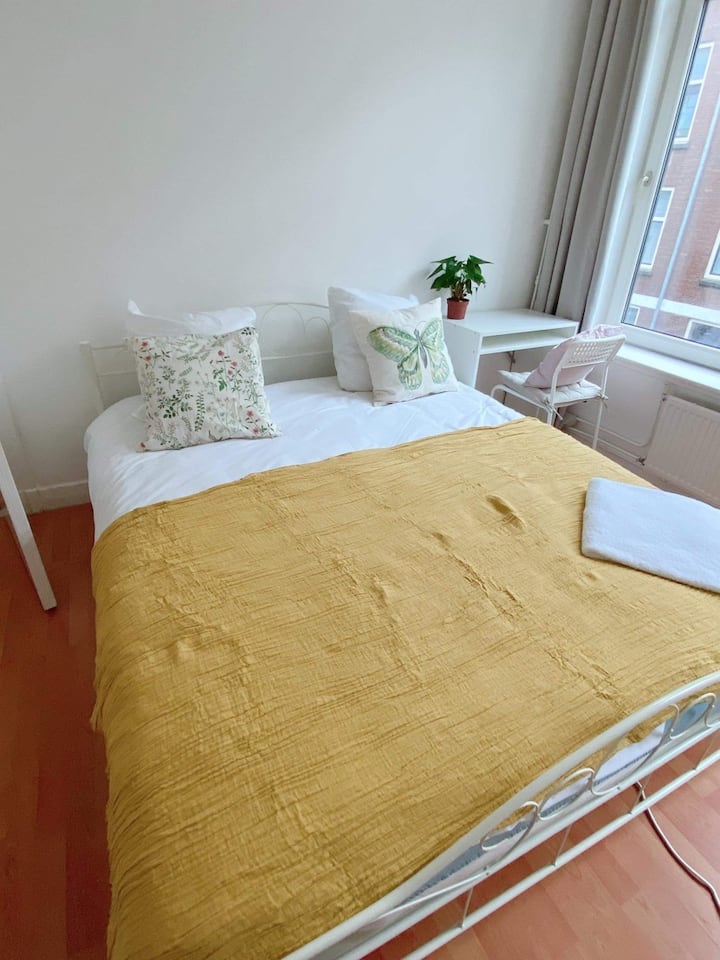 Cozy Room With King Bed And Large Windows - Rotterdam