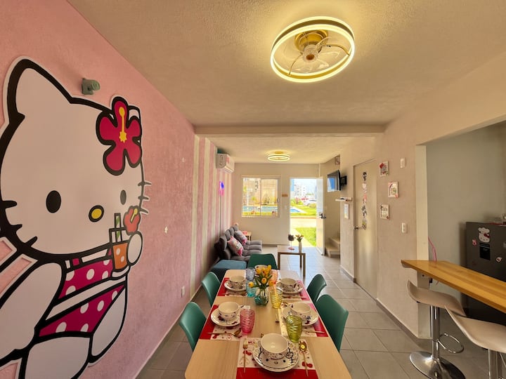 Casa Hello Kitty Con Vista A La Alberca - Acapulco
