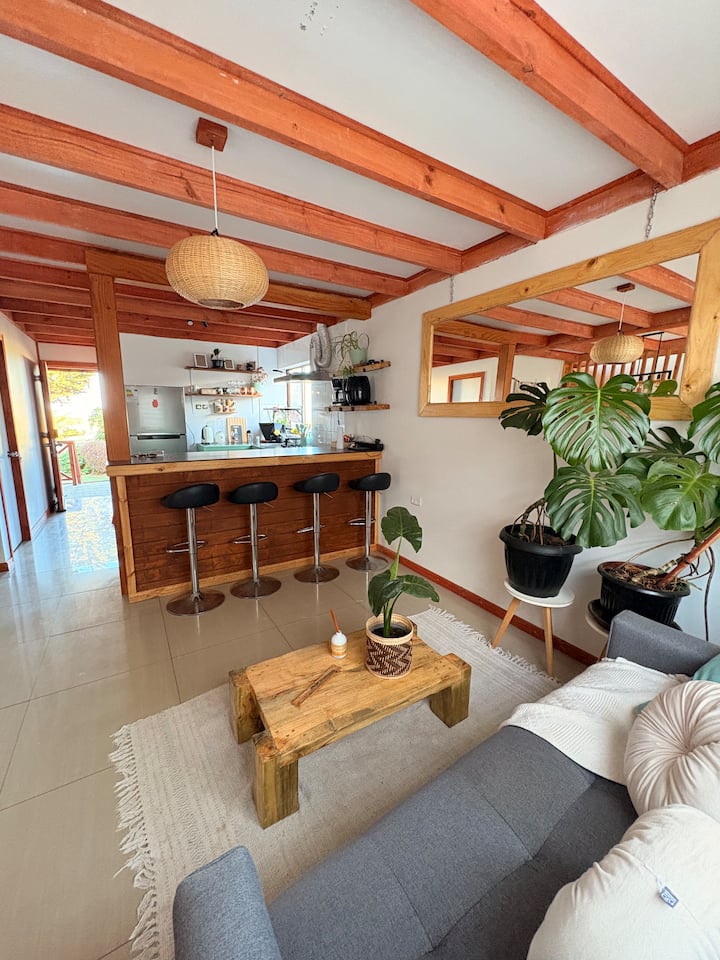 Cabaña Luminosa Con Terrazas Y Vista Al Atardecer - Pichilemu