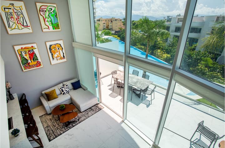 Luxury Double-height Flat + Premium Amenities - Nuevo Vallarta