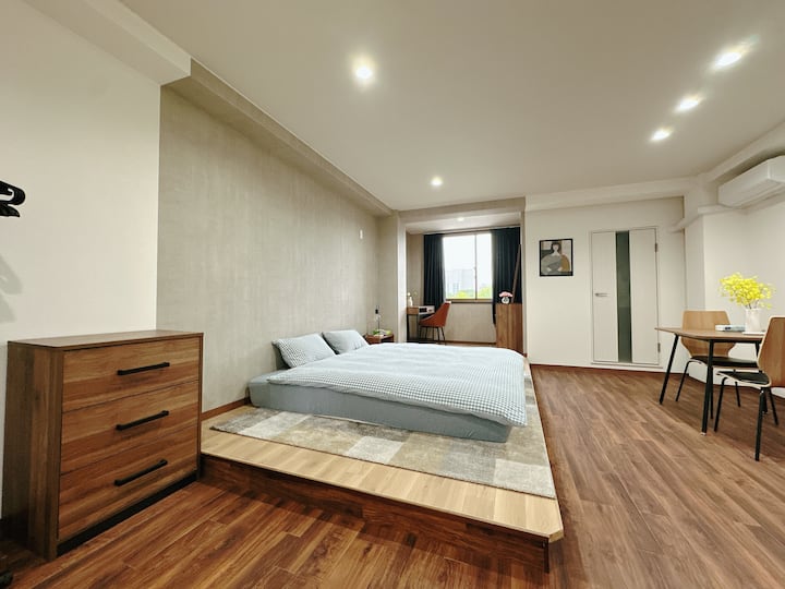 【三米通天閣】301-3fa難波商圈天王寺心斎橋kingsize ベッド2.0m*2.0m，京都直通 - Japan