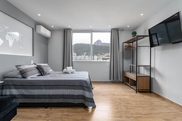 C1 Loft Em Copacabana Com Vista Do Cristo Redentor - Rio de Janeiro