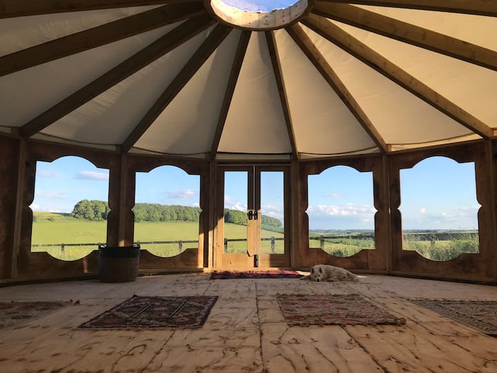 Entire Site, Bell Tents, Firepits, 50 Guests - Berkshire