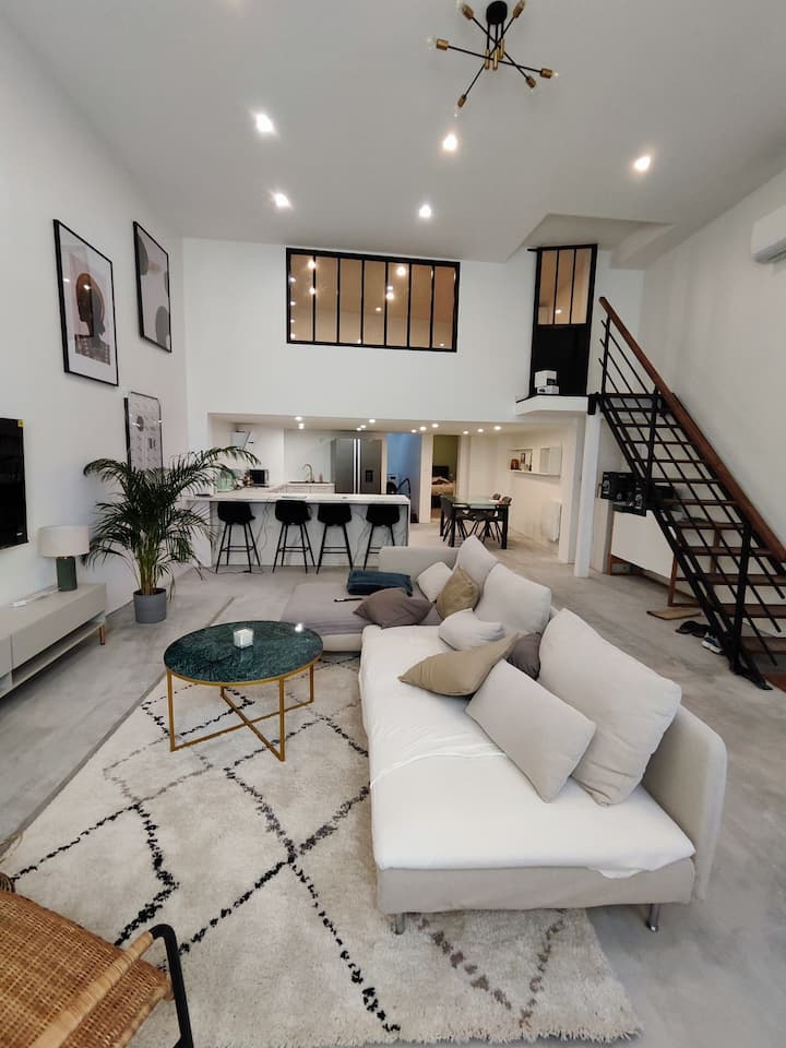 Loft 120m2 Avec Ac & Sauna/hammam - Béziers