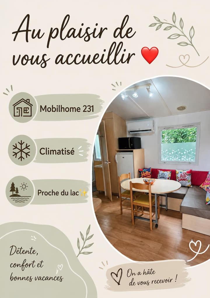 Iscles Mh 231.
2 Chambres Camping 3*
Climatisation - La Roque-d'Anthéron